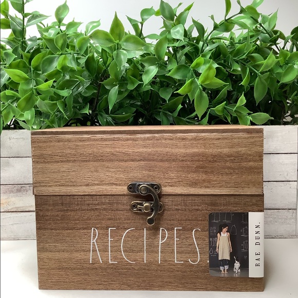 Rae Dunn | Kitchen | New Rae Dunn Wooden Recipe Storage Box | Poshmark